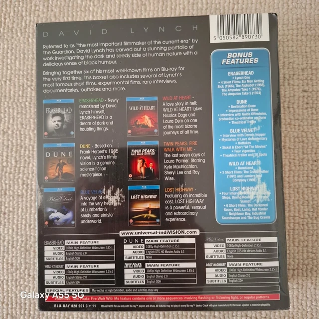 DAVID LYNCH BLU Ray Collection Boxset - 6 Films. Totally New £104.69 ...