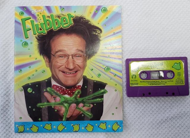 DISNEY'S FLUBBER WITH Robin Williams In Movie-Tie Book and Cassette ...