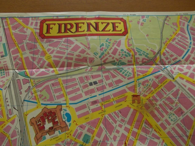 FIRENZE - ANTICA Cartina Di Firenze - Carta Topografica EUR 12,00 ...