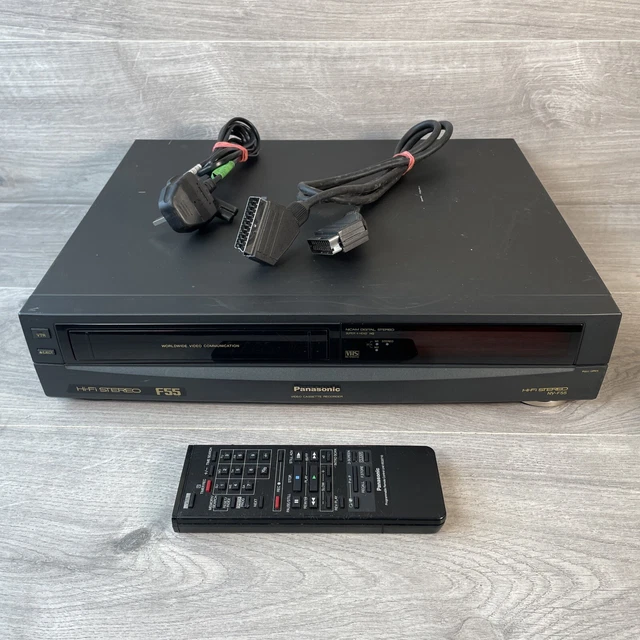 VINTAGE PANASONIC NV-F55 VHS Player/ Recorder Hi-Fi Stereo Black w ...