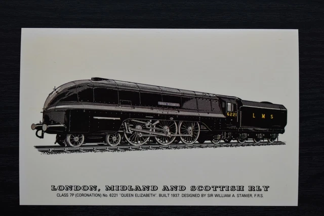 POSTCARD LONDON MIDLAND & Scottish Railway (LMS) Train Locomotive No ...