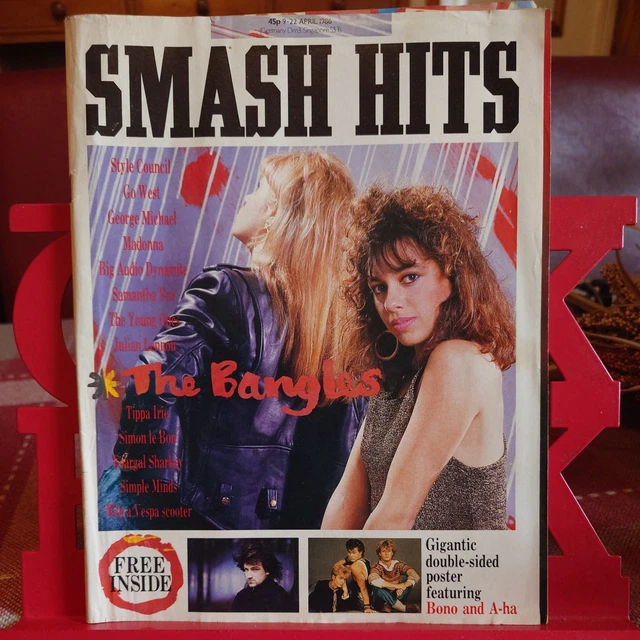 SMASH HITS 9-22 April 1986 Bangles, George Michael Julian Lennon £4.33 ...