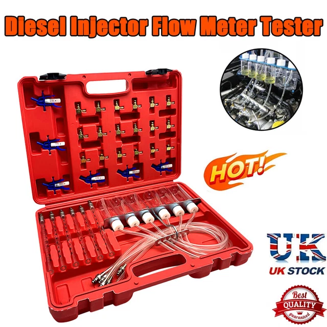 DIESEL INJECTOR FLOW Meter Adaptor Set 6 Cylinder Common Rail Leak Off ...