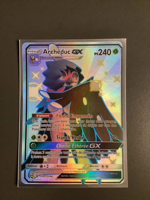 CARTE POKEMON RARE Destinées Occultes Archeduc GX Shiny SV47/SV94 Neuve ...