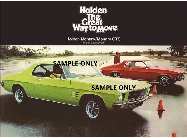 1973 HOLDEN HQ Ss ,Monaro & Kingswood X3 A3 Advert Poster 253 308 V8 ...