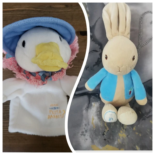 BEATRIX POTTER ORIGINAL Jamima Puddle Duck Hand Puppet And Peter Rabbit ...