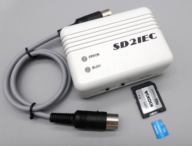 SD2IEC FÜR Commodore im Gehäuse + Serial Kabel + SD-Karte (32GB) EUR 59 ...