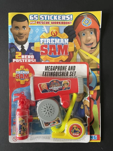 FIREMAN SAM MAGAZINE Issue 47 With Fireman Megaphone And Extinguisher ...
