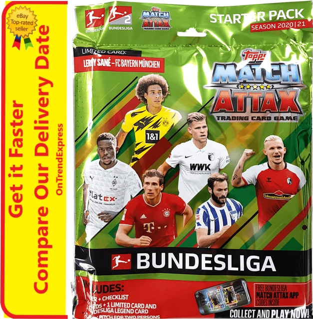 TOPPS MATCH ATTAX Bundesliga 2020 2021 Trading Card Starter Pack Album ...