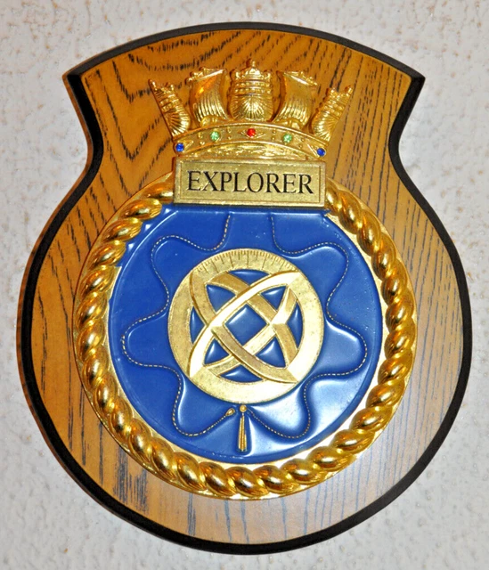 HMS EXPLORER WALL plaque Royal Navy RN crest RNR URNU £25.00 - PicClick UK