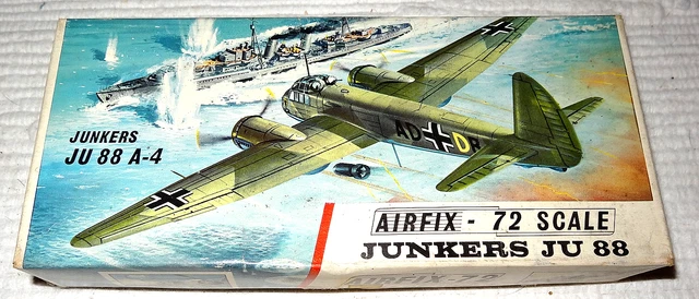 AIRFIX JUNKERS JU 88 1/72 scale -WWll twin engine German bomber ...