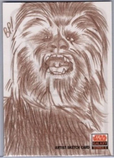 CARTE CROQUIS D'ARTISTE originale Star Wars Galaxy Series 5 Bill ...