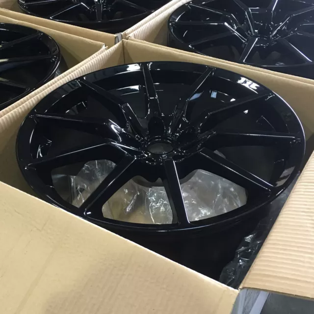 4-NEW 19& REP GT350 Style fit Mustang Wheel 19x10 5x114.3 40 Black Rims ...