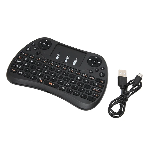 MINI WIRELESS KEYBOARD Rechargeable 2.4GHz Handheld Keyboard Remote ...