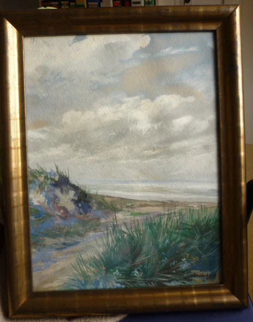 HORST WÖBBEKING 1938-2020 Worpswede Aquarell Strand Gemälde Bild original sign 1 EUR 170,00 ...