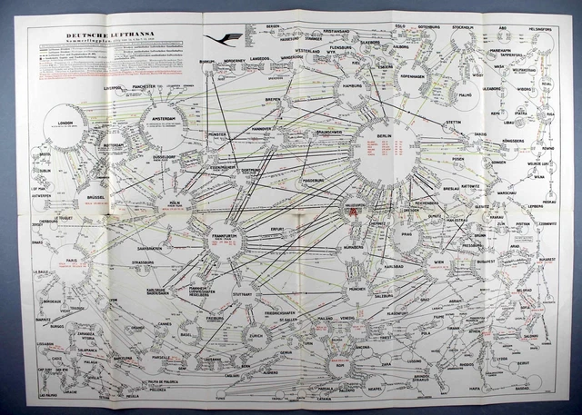 DEUTSCHE LUFTHANSA AIRLINE Timetable Summer 1939 Sommer Flugplan Danzig ... DEUTSCHE LUFTHANSA AIRLINE Timetable Summer 1939 Sommer Flugplan Danzig ...
