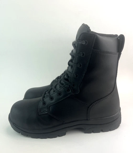 MAGNUM ELITE SHIELD Tactical Leather Boots CT CP WP Black Vibram Sole ...