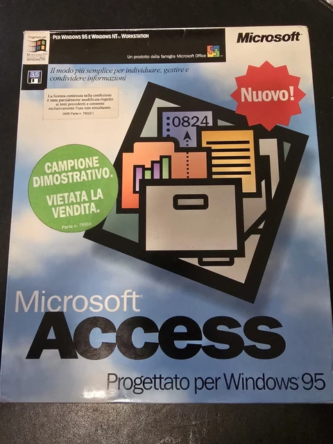 MICROSOFT ACCESS WINDOWS 95 nuovo Vintage Rare Da Collezione EUR 69,99 - PicClick IT
