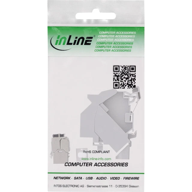 INLINE® CAT.6A KEYSTONE SNAP-In Modul für Hutschiene EUR 12,21 - PicClick DE