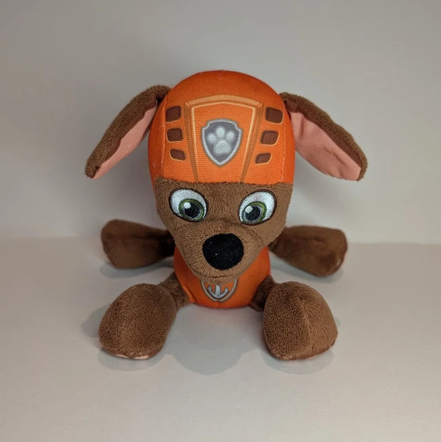 PAW PATROL ZUMA Soft Toy Dog 7" Brown Orange Plush Cuddy Animal Teddy ...