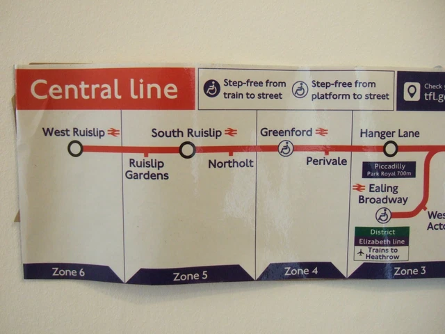 LUL CENTRAL LINE route map - current 2023 version - see pictures ...