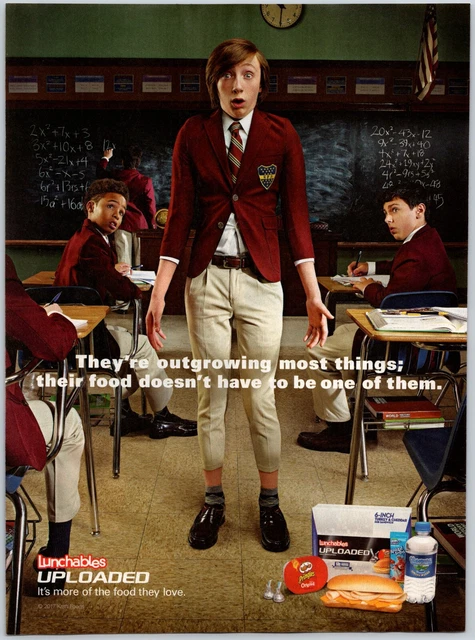 2018 LUNCHABLES UPLOADED Boy School Classroom Shrunken Pants Print Ad £ ...