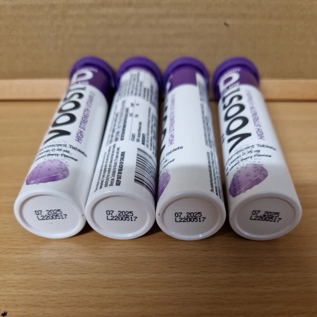 4X! VOOST 20 Effervescent Tablets Vitamin D 25 ug Mixed Berry Flavour ...