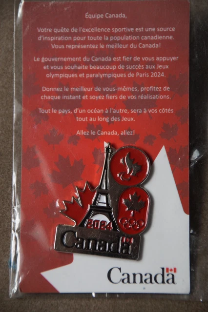 OLYMPIC GAMES PARIS 2024 - NOC Pin - Team Canada £50.63 - PicClick UK