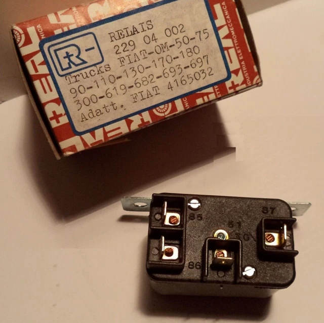 TELERUTTORE SEGNACARICA 24V 4 Spinetti PER FIAT/IVECO OM50-75-90-110 ...