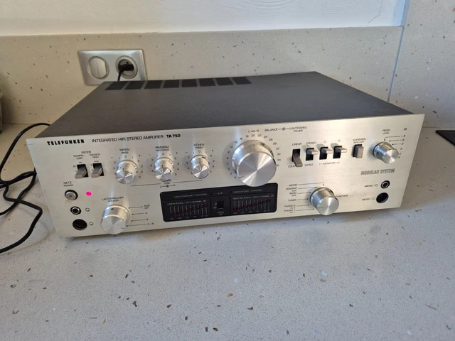 AMPLI HIFI TELEFUNKEN TA-750 integrated stereo amplifier 1979 -2 x 60W ...