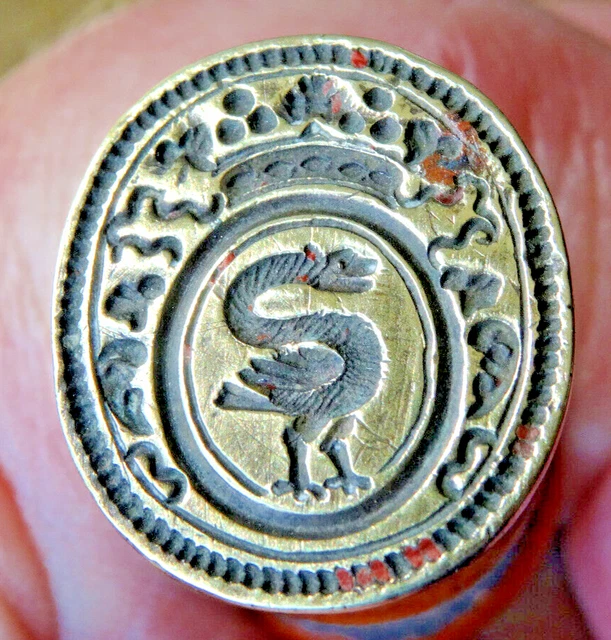 SCEAU CACHET A Cire Matrice En Bronze A Decor D'armoiries Xix EUR 220 ...