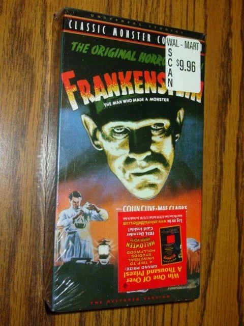 UNIVERSAL STUDIOS MONSTERS - FRANKENSTEIN - Original Horror Movie VHS ...
