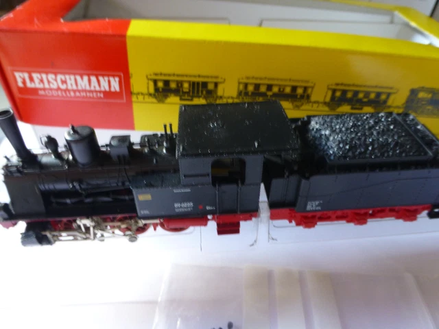 FLEISCHMANN H0 4115 Tender-Dampflok der DR, Baureihe 89, LüP: 171 mm ...