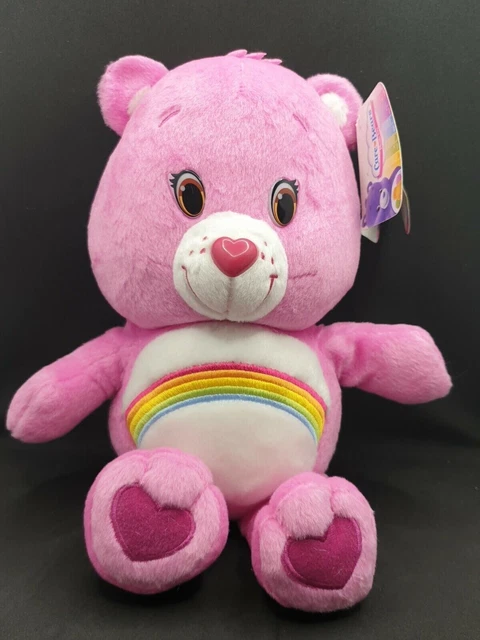 CHEER BEAR PINK Care Bear Genuine 12"Plush Cuddly Soft Toy Teddy Care ...