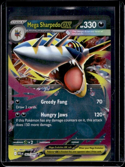 2025 POKEMON PHANTASMAL Flames PFL EN Mega Sharpedo ex Double Rare #061 ...