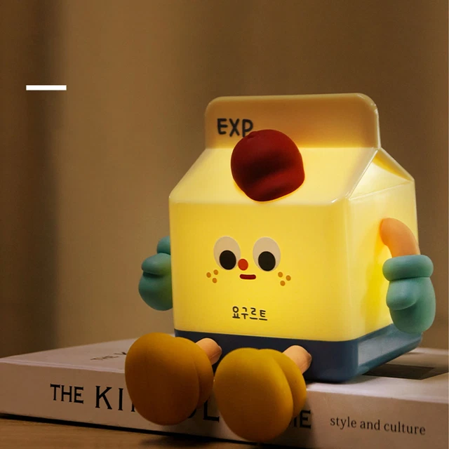 RE MILK BOX Night Lamp Rechargeable LED Night Light Timing Bedside ...