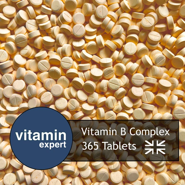 VITAMIN B SUPER Complex Vegan Max Strength 365 Tablets B1 B2 B3 B5 B6 ...