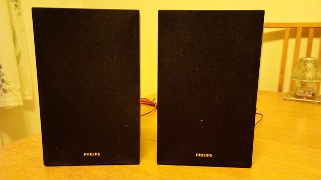 PHILIPS BOOK SHELF Speakers Black TAM4205/12 6ohm - Used - Excellent ...