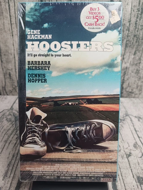 HOOSIERS (VHS, 1996) Gene Hackman, Barbara Hershey, Dennis Hopper ...