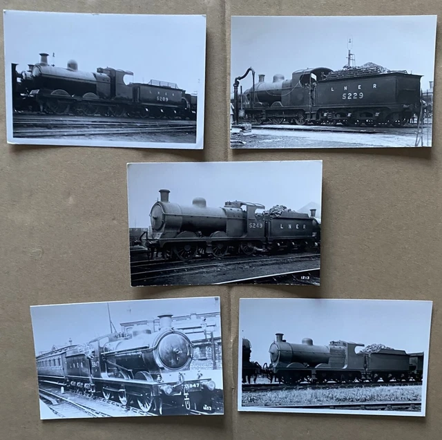 5 PHOTOGRAPHS LNER (Ex Gcr) Class J11 Locomotives Nos. 5209 – 5948 £4. ...