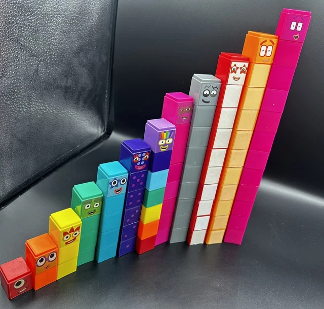 CBEEBIES NUMBERBLOCKS MAGAZINE Plastic Maths Cubes Blocks - 1 To 10 ...