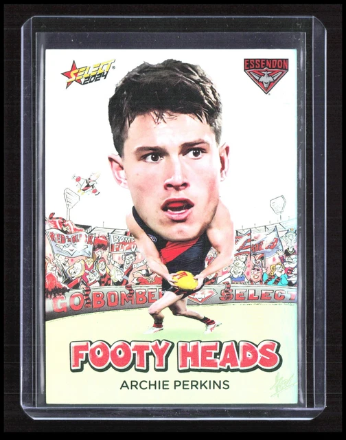 AFL 2024 SELECT Footy Heads Essendon Archie Perkins FH25 Football CB-2 ...