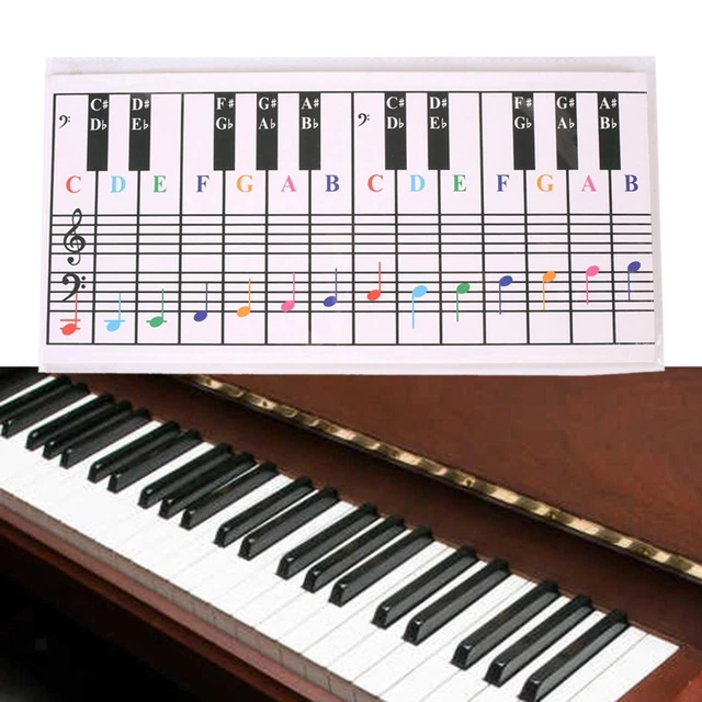 PIANO CHORD CHART Practice Cardboard Keyboard Learning Aid for Beginers ...