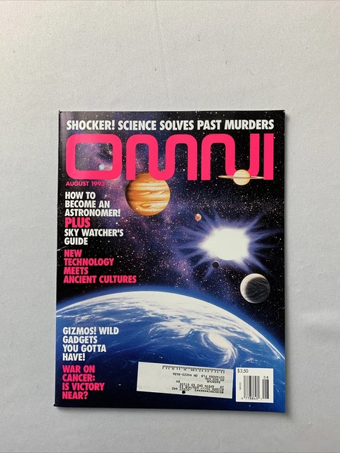 VINTAGE OMNI MAGAZINE August 1993 - UFO, Aliens Science Technology $19. ...