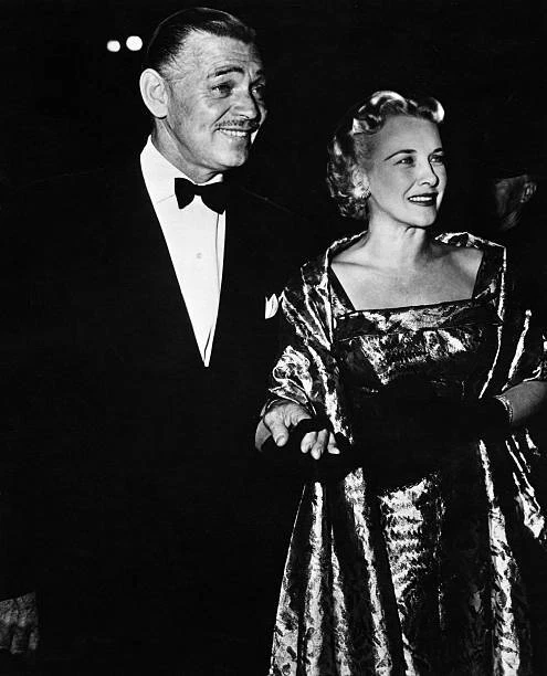 GABLE CLARK ACTOR USA with his wife Kay at the premiere of the- 1955 ...