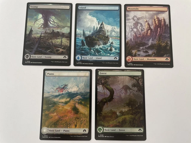 FOIL MODERN HORIZONS 3 Eldrazi Full Art Basic Lands (set completo) MTG EUR 8,53 - PicClick IT