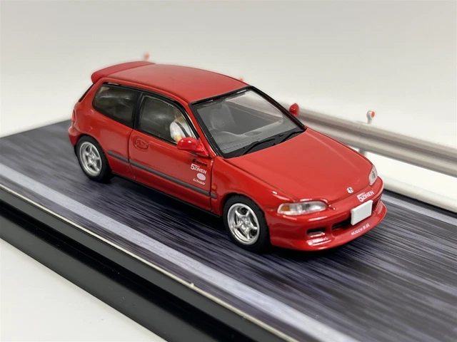 INITIAL D HONDA Civic EG6 Rouge Diorama Set 1:64 Echelle Hobby Japan ...
