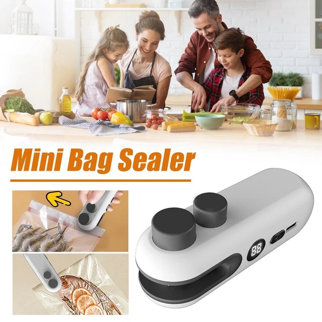 2 IN 1 Mini Bag Sealer and Cutter,Rechargeable Chip Machine ☆ Sealer ...