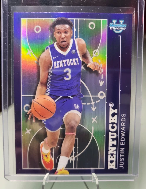 JUSTIN EDWARDS 2024 Bowman chrome prodigue playmakers réfracteur violet ...