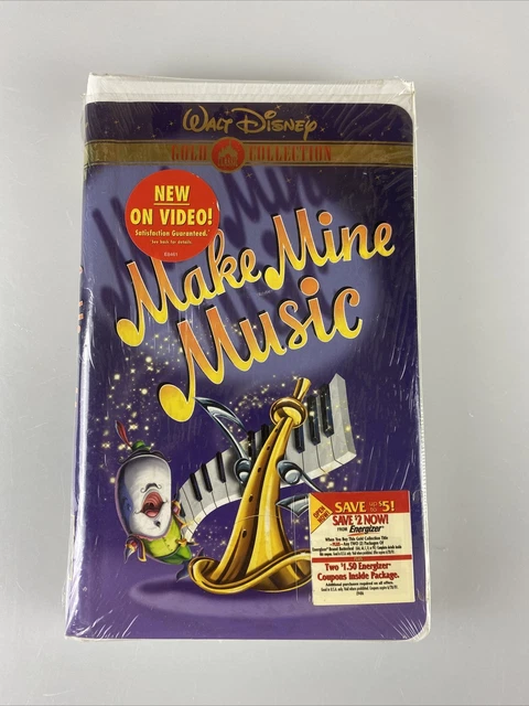 MAKE MINE MUSIC VHS 2000 Gold Collection Edition Walt Disney NEW Sealed ...